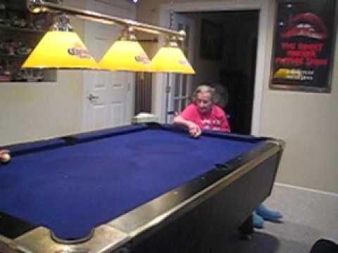 Shooting Pool at 103!! There goes Nana Sophie