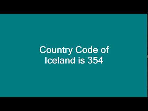 Country Code of Iceland is 354