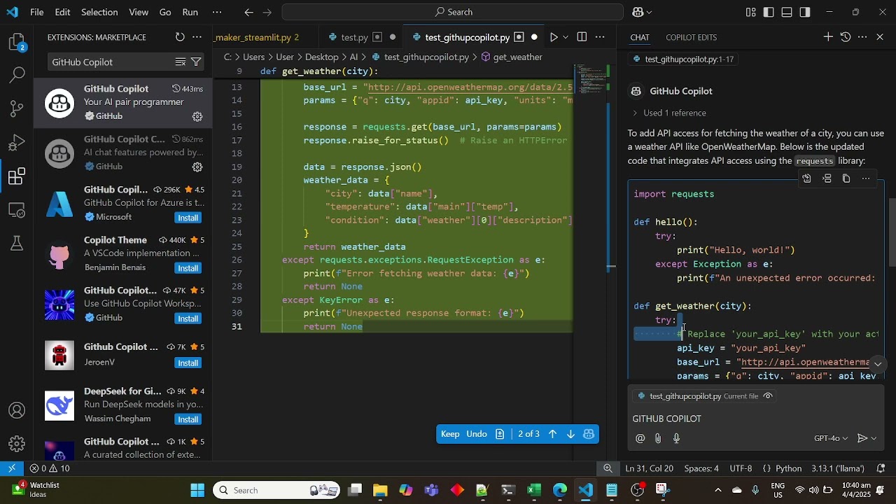 Github Copilot - A programmer companion