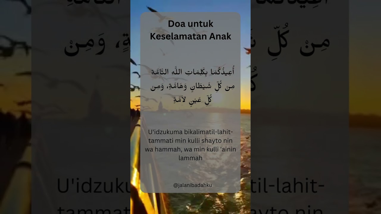 doa untuk keselamatan anak