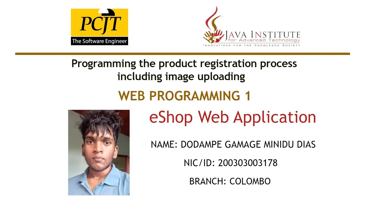 Programming the product registration process - eShop Web Application - Web Programming 1 - Task 13