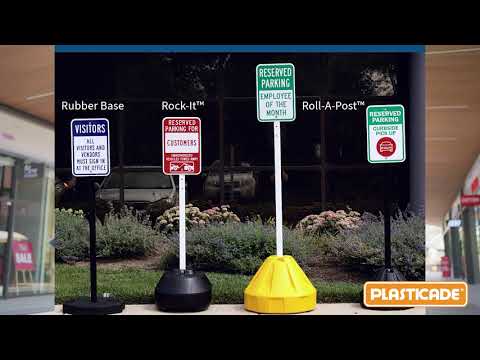 Portable Sign Post with Rubber Base Sign Stand | Plasticade