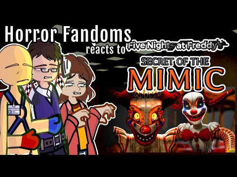 Horror Fandoms reacts to FNAF THE MIMIC 📺👁️Gacha2 TikTok lazy version #poppy4 #fnaf #fnaf2