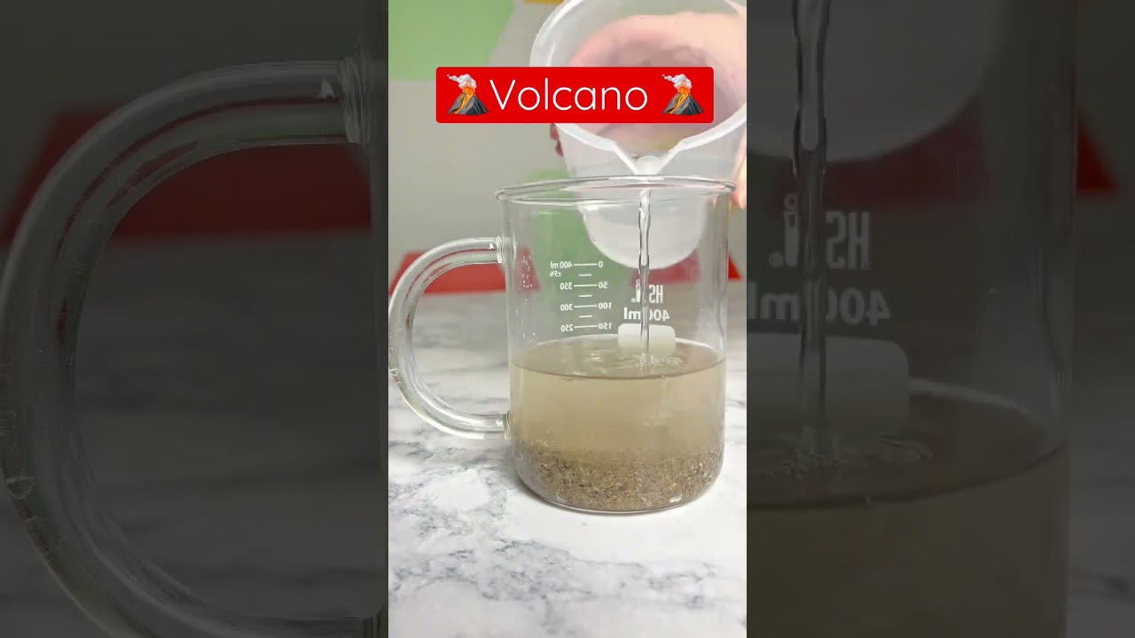 Volcano Science Experiment in a Beaker Mug