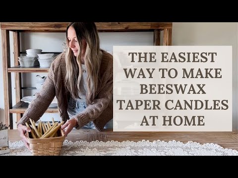 The Easiest Way to Make Beeswax Taper Candles at Home