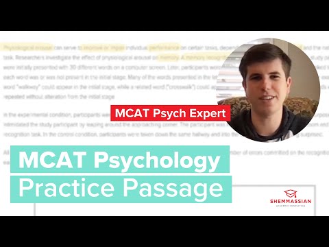 MCAT Psych Passage Walkthrough w/ a 99th Percentile Scorer Video Lecture