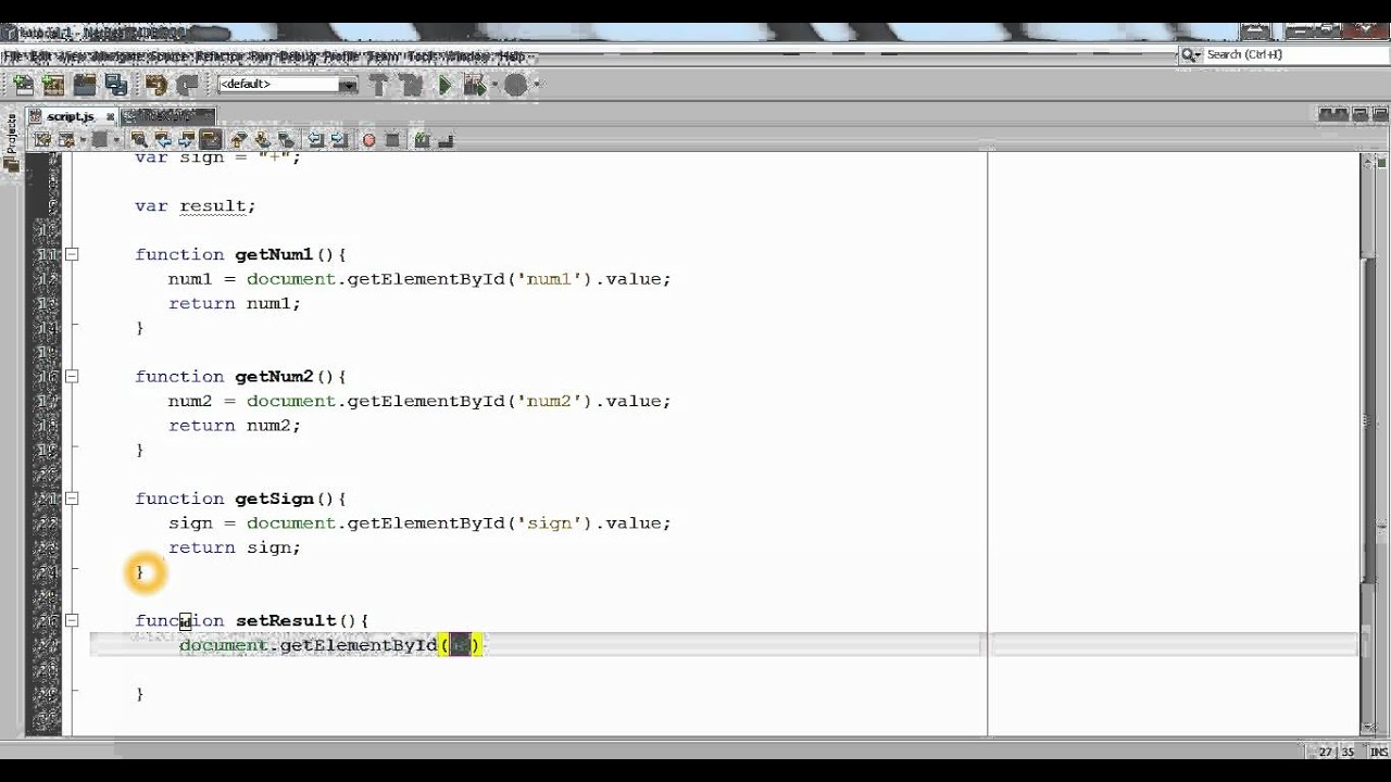 Javascript Tutorial 2 - Making a Basic Calculator