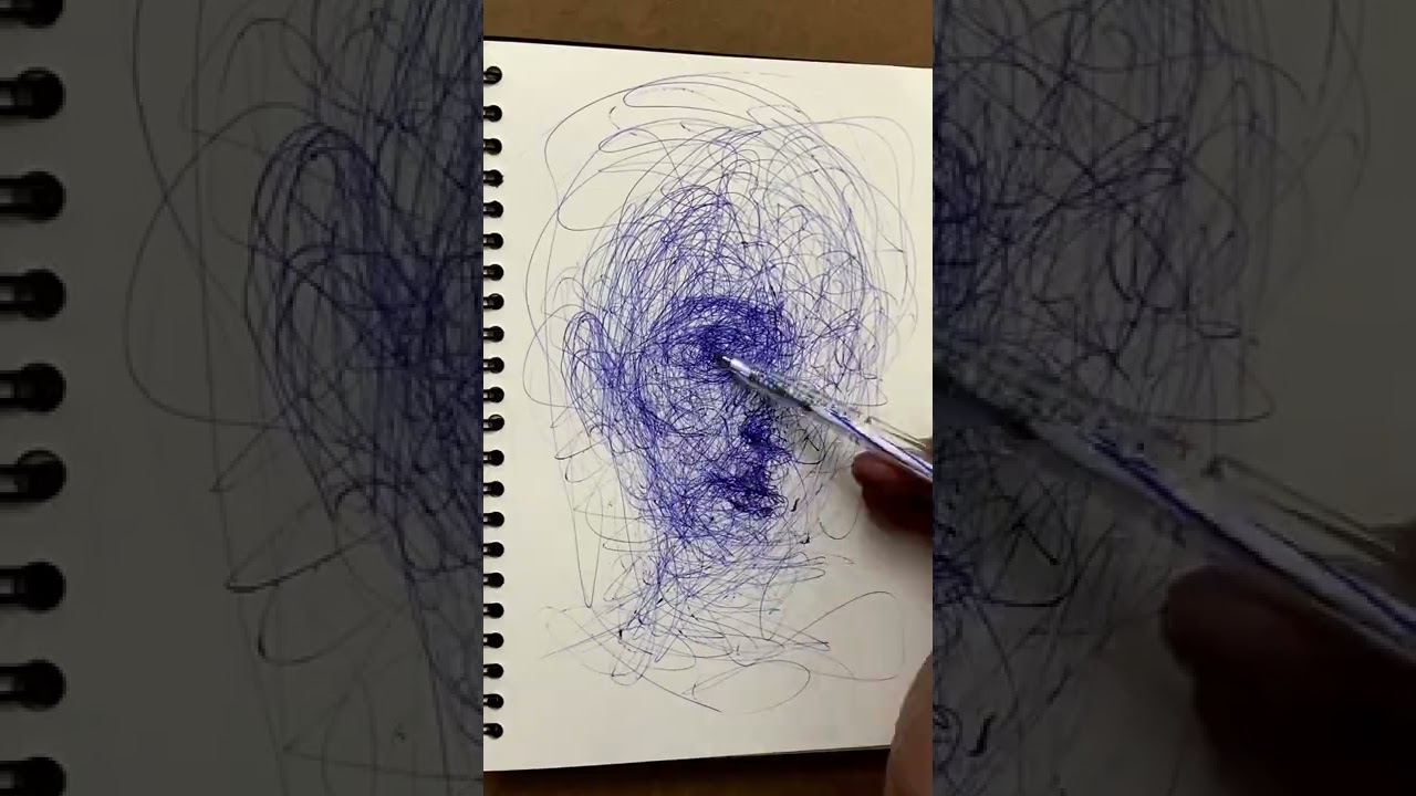 How to draw man illustration (scribble art) #shorts