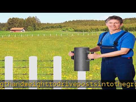 Enhance T-Post Driver, Heavy Duty Fence Post Driver with Non-Slip Ergonomic Handles, 20LB Post Driv
