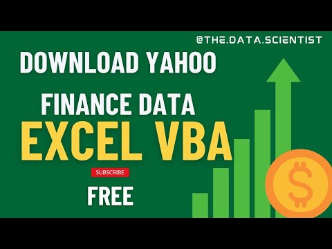 How to Download Stock Data From Yahoo #Finance With Excel VBA