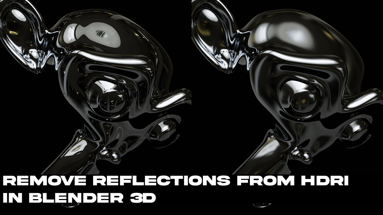 BLENDER 3D: REMOVE REFLECTIONS FROM HDRI MAP