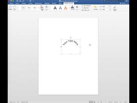 How to create curved text in MS Word