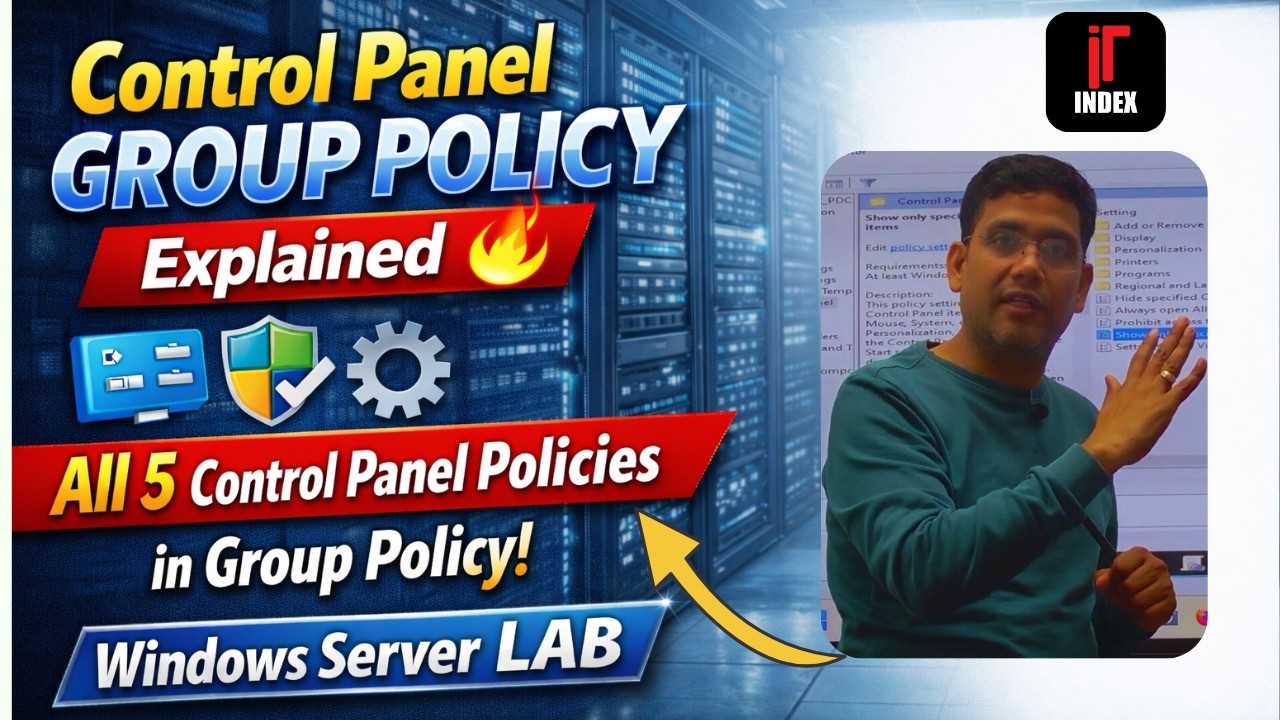 Control Panel GPO Explained 🔥 | All 5 Control Panel Policies in Group Policy | Windows Server LAB