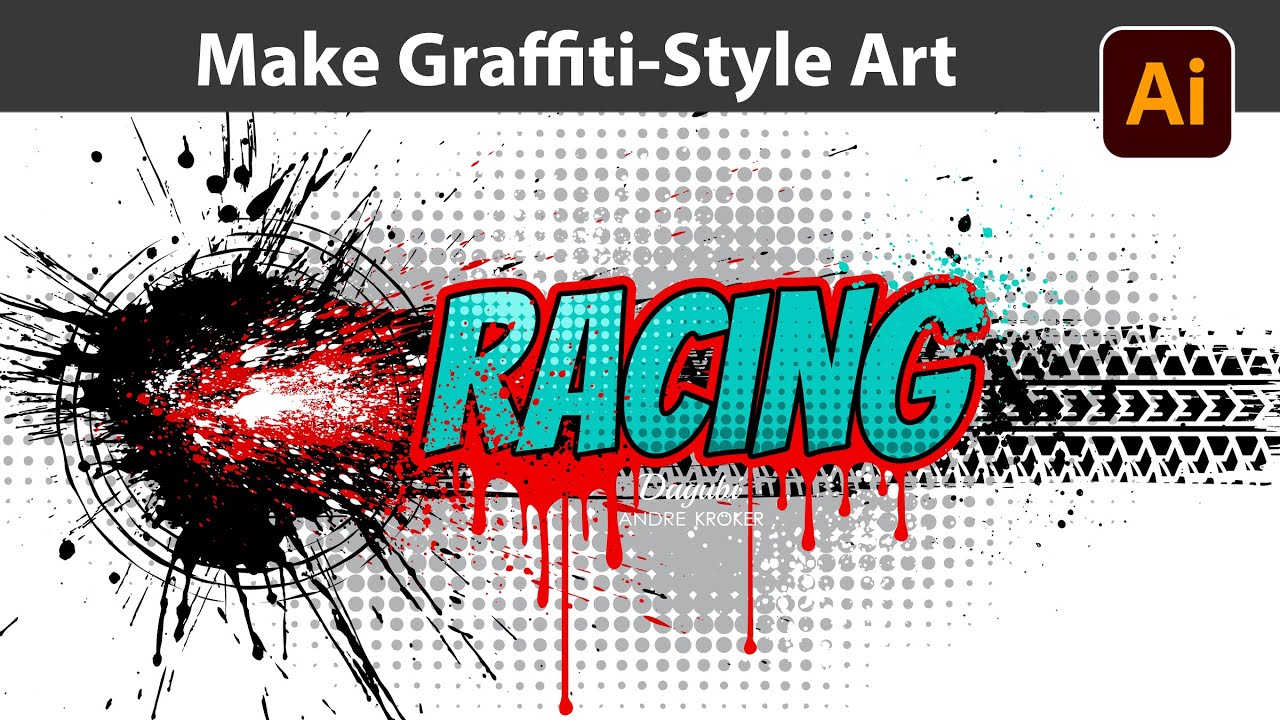 How I create a Graffiti-Style Racing Mural using Vector Brushes in Adobe Illustrator