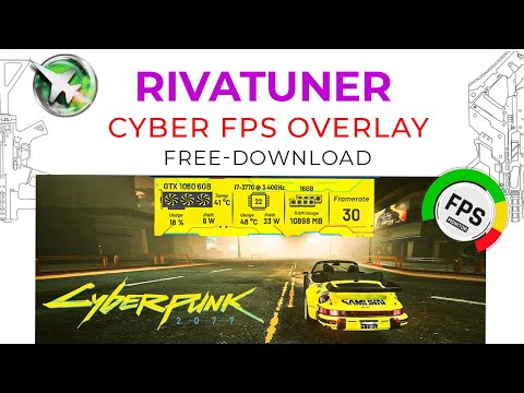 Cyberpunk 2077 Futuristic FPS Overlay for MSI Afterburner & RivaTuner | Custom RTSS Overlay