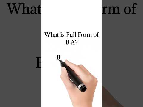 What is Full Form of B A?Bachelor of Arts #BA #short