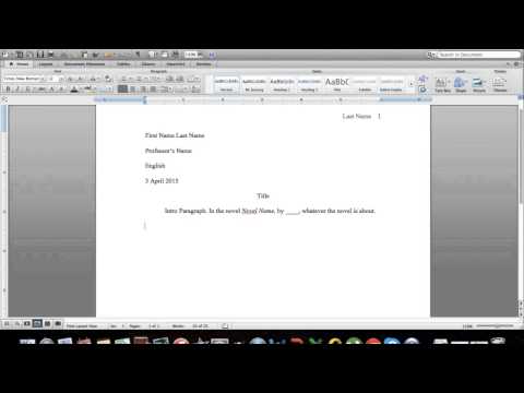 How to put your paper in MLA format