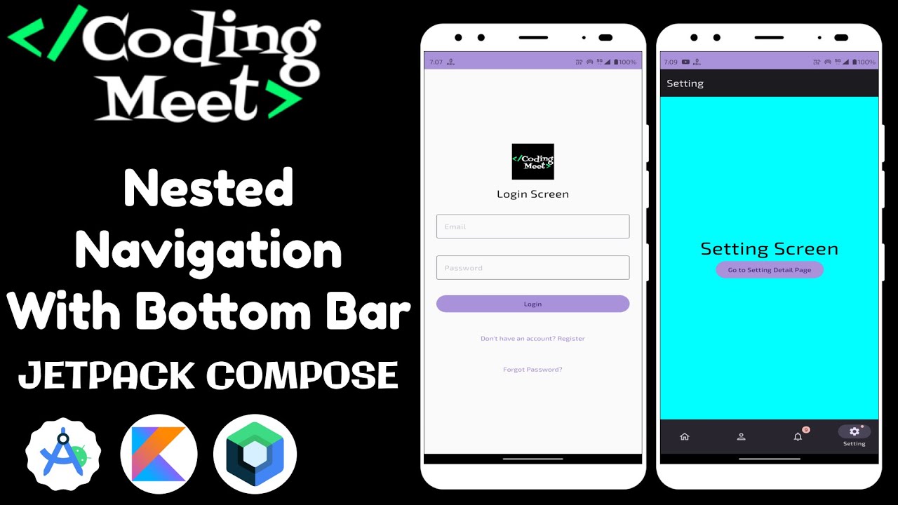 Full Guide to Nested Navigation with Bottom Bar in Jetpack Compose | Android Studio Tutorial