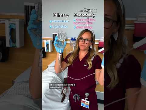 Primary VS. Secondary Tubing #nursingnotes #nurseinthemaking #nursingschool