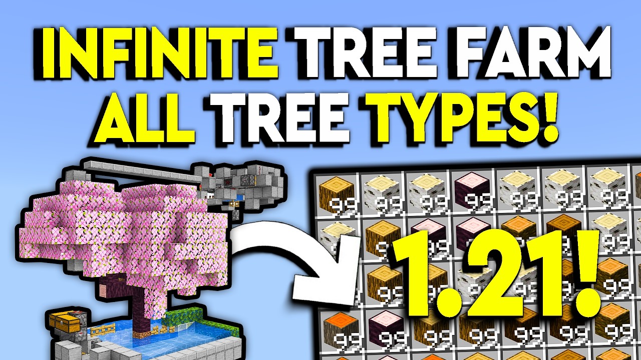BEST INFINITE TREE FARM 1.21 Minecraft Tutorial - 28,000/HOUR ...