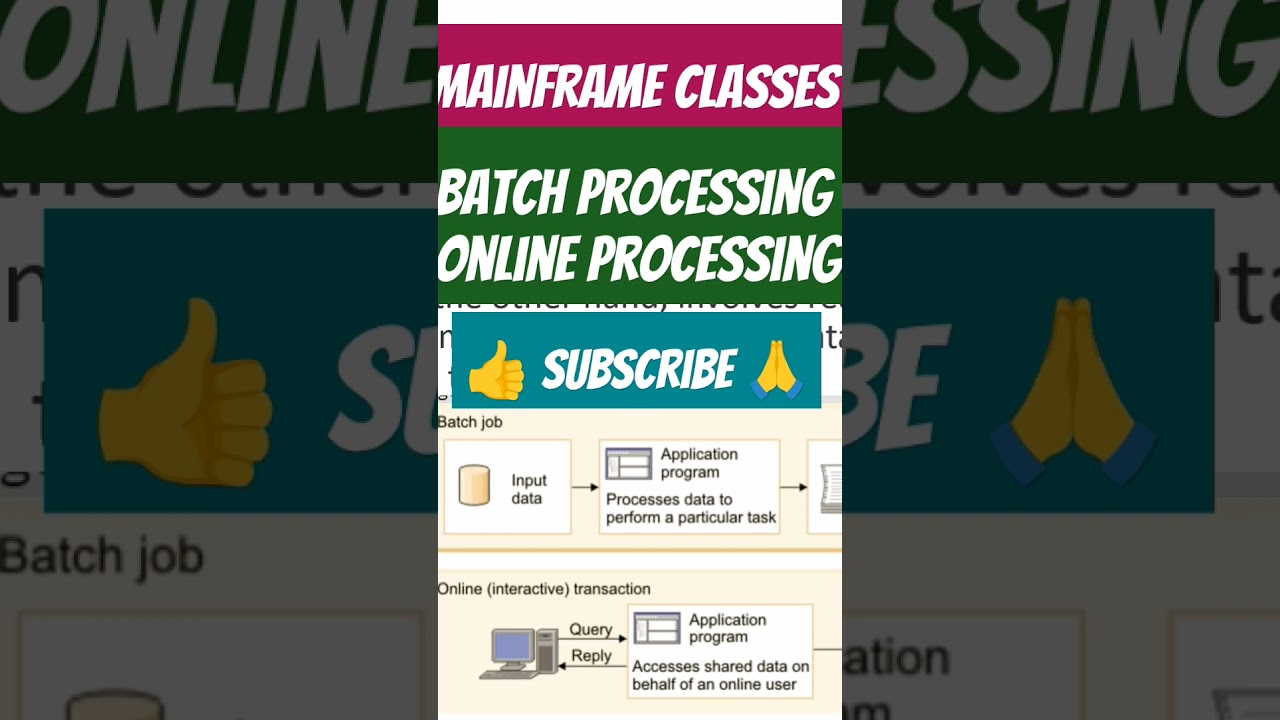 difference between Batch Processing & online processing