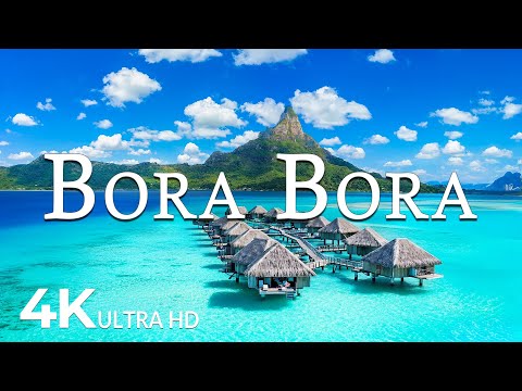 FLYING OVER BORA BORA (4K UHD) - Soothing Music Along With Beautiful Nature Video - 4K Video UHD #6