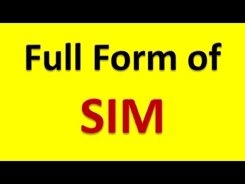 Full Form of SIM