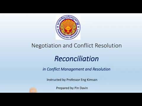 Chapter11: Reconciliation in Conflict Management and Resolution