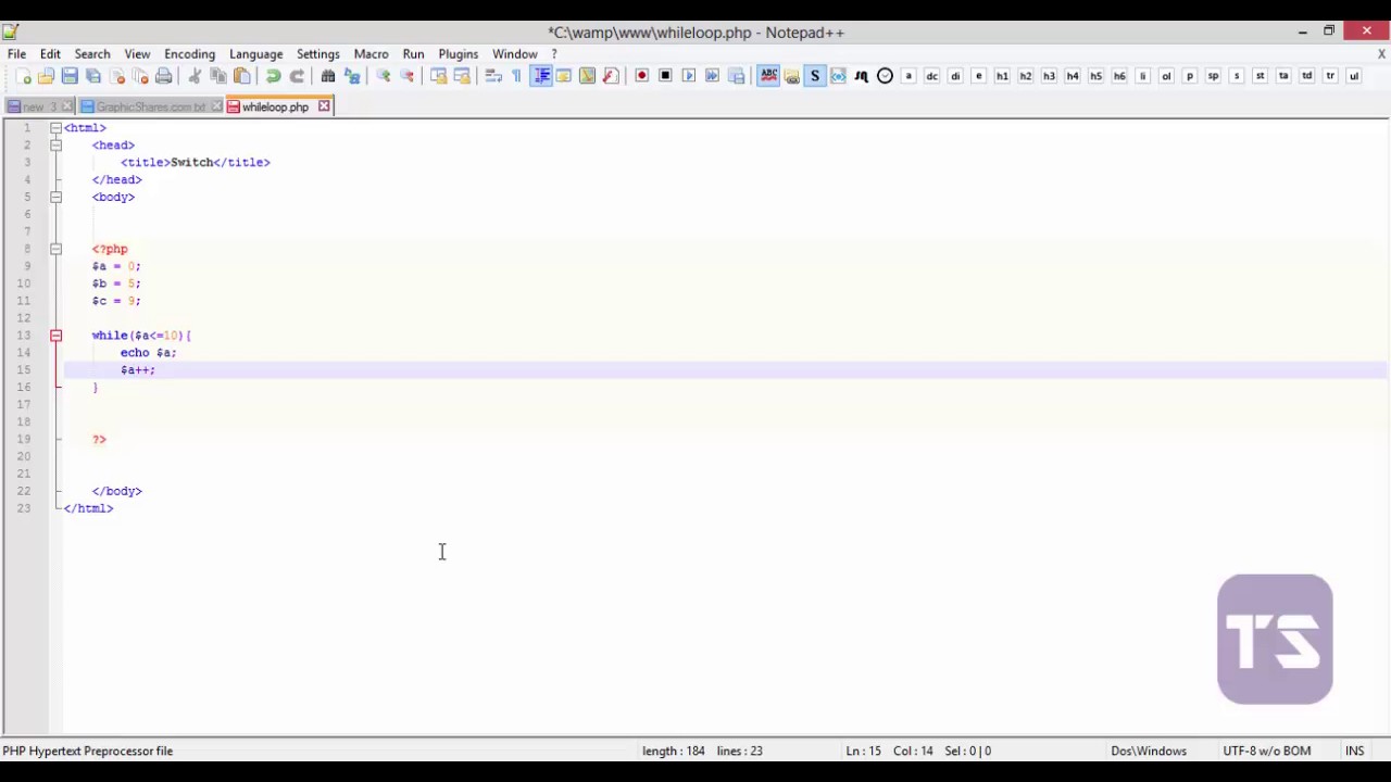 While loop PHP  - Lecture 24 (PHP Tutorial)
