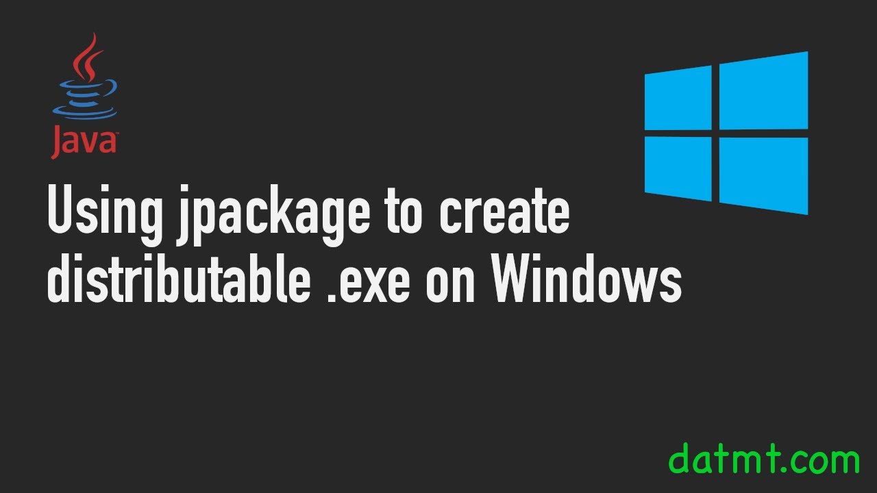 Package exe File For JavaFX Application With Jpackage & Wix