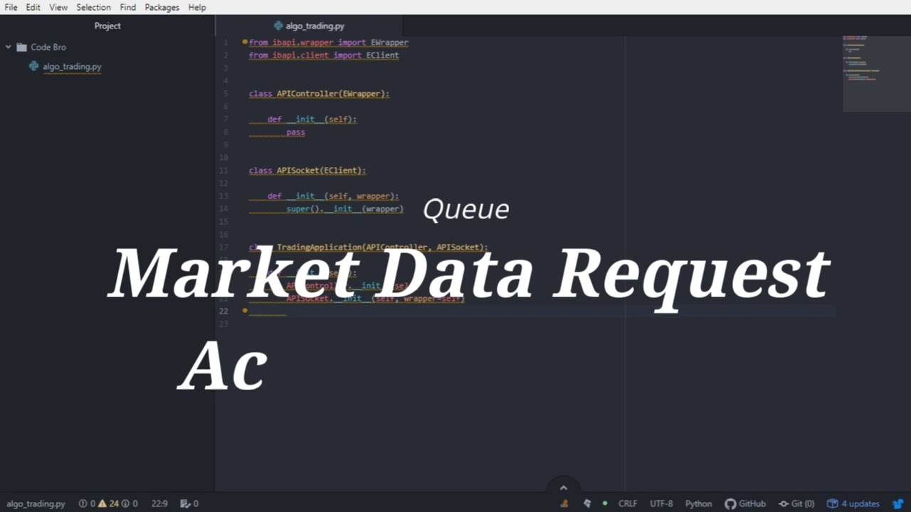 Building an Algorithmic Trading System in Python | Connection and Structure
