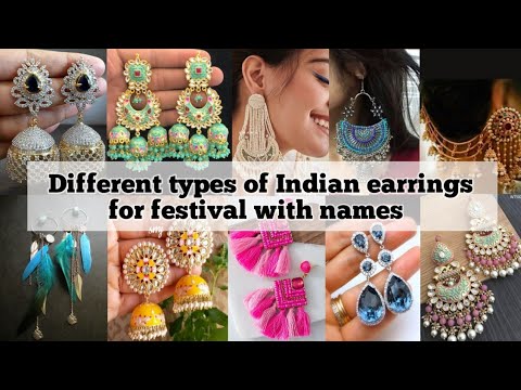 Different Types Of Earrings For Festival With Names/Different Types Of Earrings Name/Wedding Earring