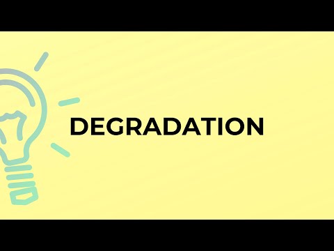 What is the meaning of the word DEGRADATION?