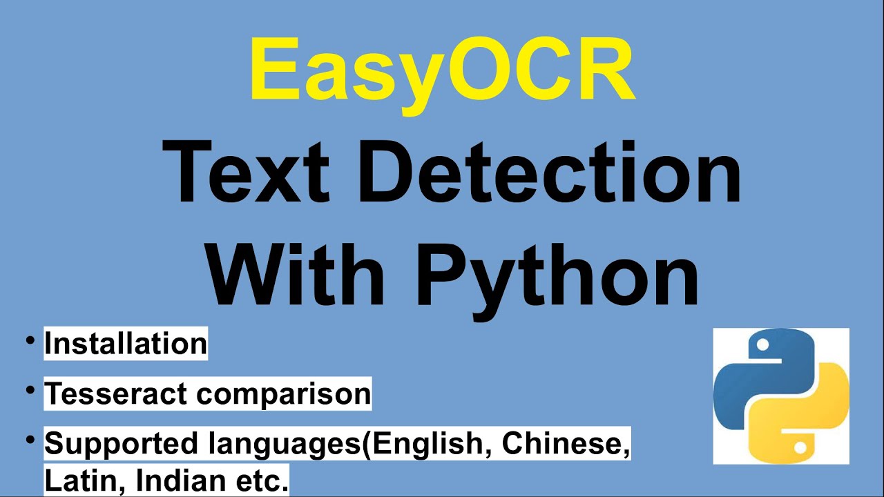 EasyOCR Text Detection with Python - Text Recogition - OCR