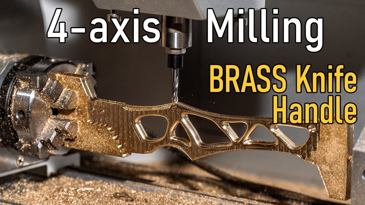 CNC Machining a Brass Utility Knife