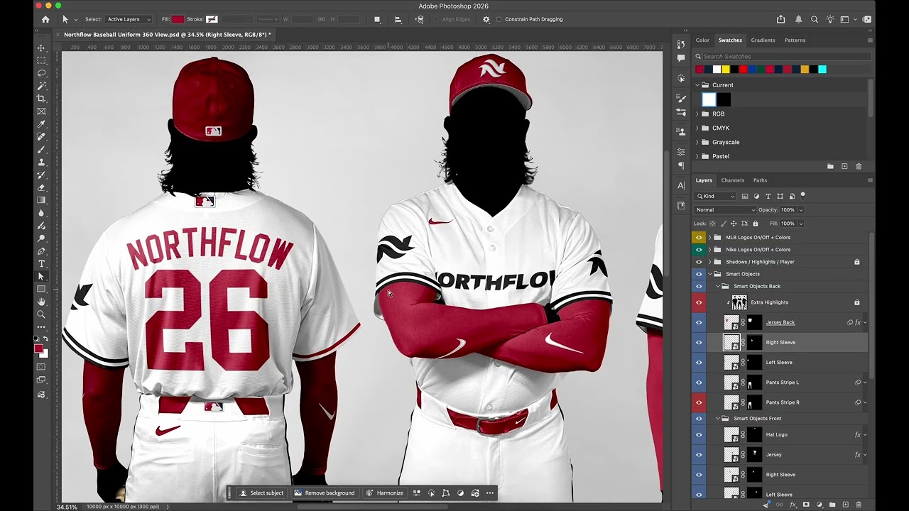 Baseball Uniform Template - Tutorial