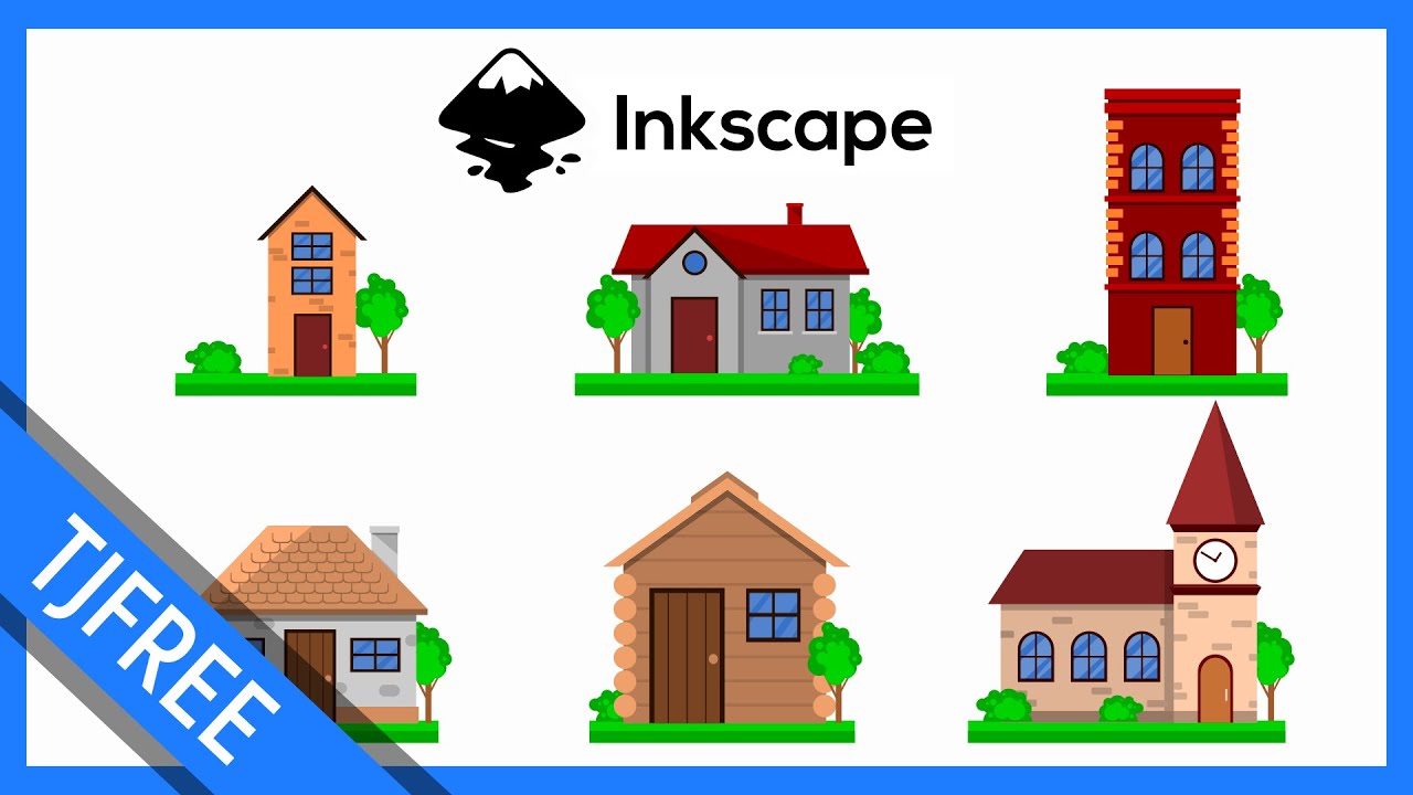 Inkscape | Draw Houses in Vector / SVG (Speed Art)