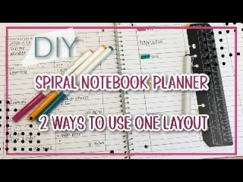 Spiral Notebook as a planner! How about one layout filled in two ways? Let's try this.