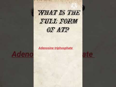 What is the full form of ATP