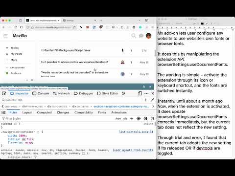 Demo of bug in Enforce Browser Fonts web extension