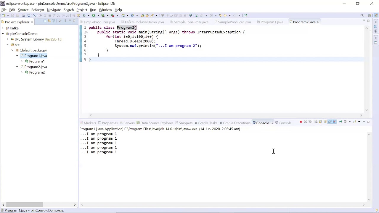 How to run two java programs simultaneously in eclipse?