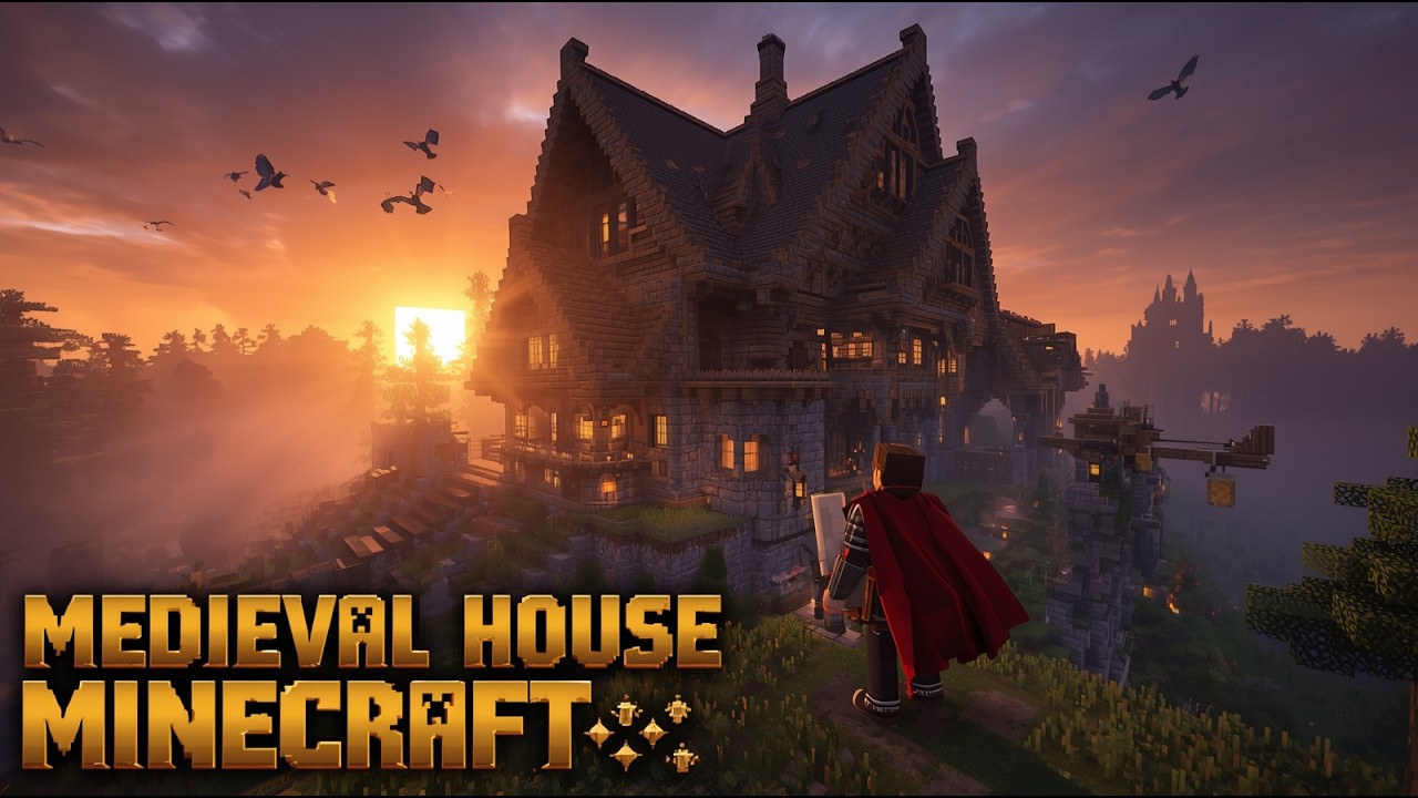 Minecraft Medieval House Tutorial – The Perfect Base #05