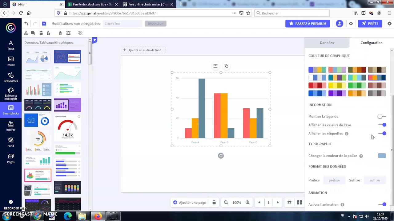 Tutoriel Genially - Graphiques de données statistiques