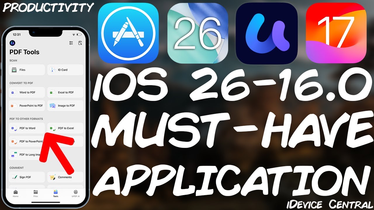 iOS 26.2 - 18.0 MUST-HAVE App: Edit ANY PDF File & Forms Directly on Your iPhone With UPDF