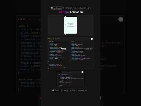 3D Book Animation | HTML & CSS ✨ #webdevelopment