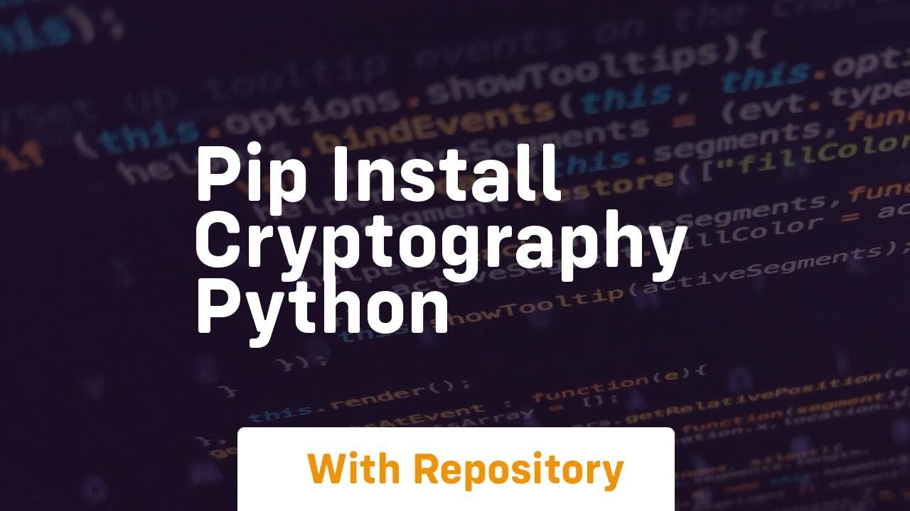 pip install cryptography python