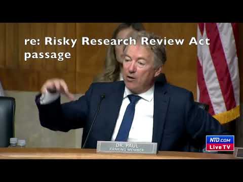 Risky Research Review Act - "a matter of survival"