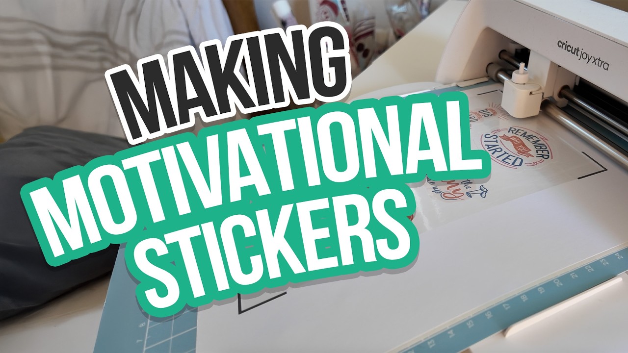 Easiest Stickers EVER! Cricut Print Then Cut Tutorial + FREE Motivational File