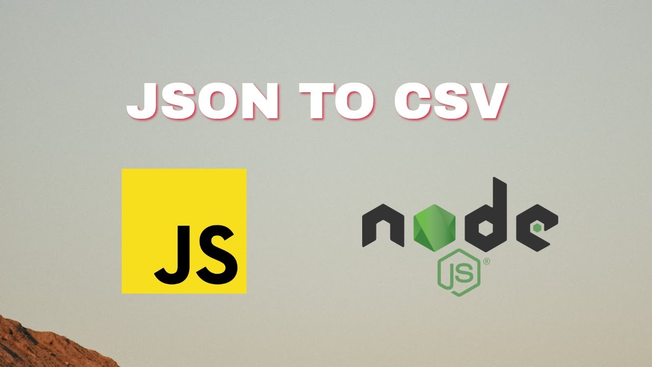 JSON TO CSV using JavaScript