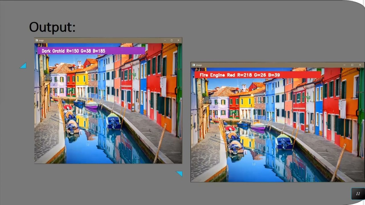 Presentation for Color Detection project in Python using OpenCV and Pandas.